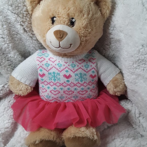Build-A-Bear | Toys | Build A Bear With Pink Tutu Sweater Dress | Poshmark